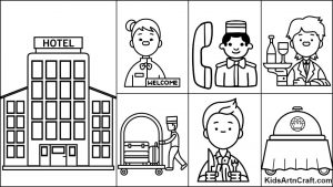 Hotel Coloring Pages For Kids – Free Printables - Kids Art & Craft