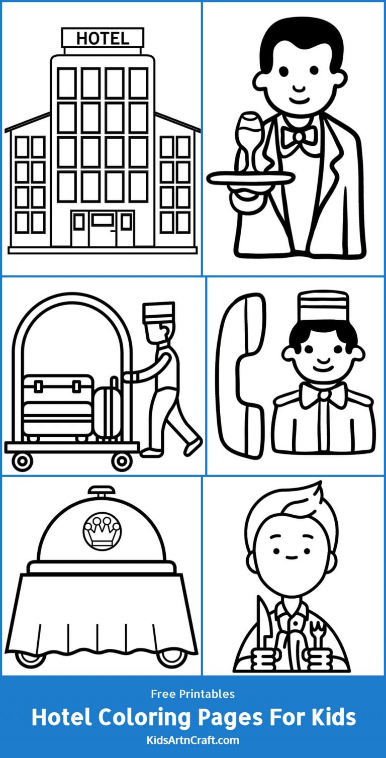 Hotel Coloring Pages For Kids – Free Printables - Kids Art & Craft