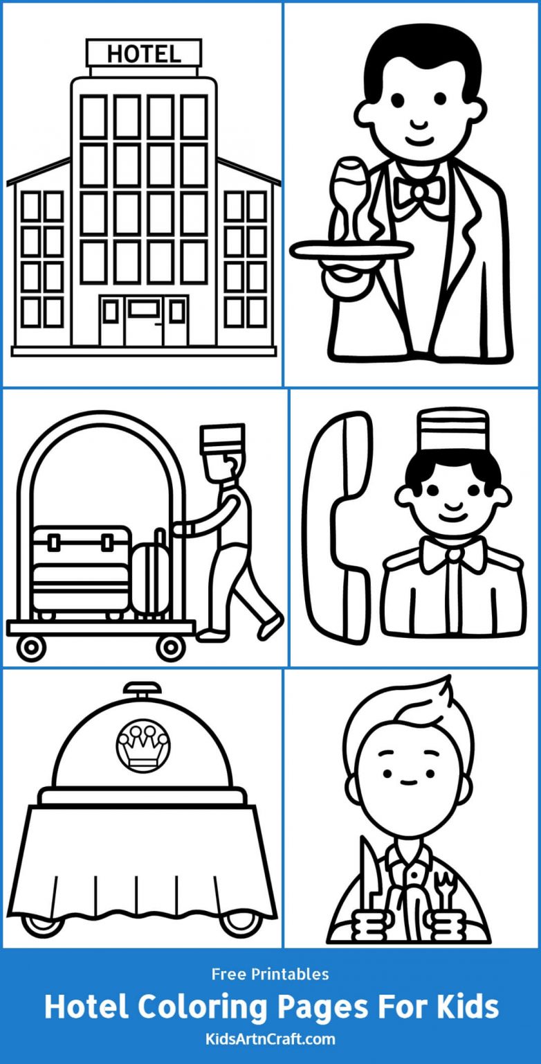 Hotel Coloring Pages For Kids – Free Printables - Kids Art & Craft