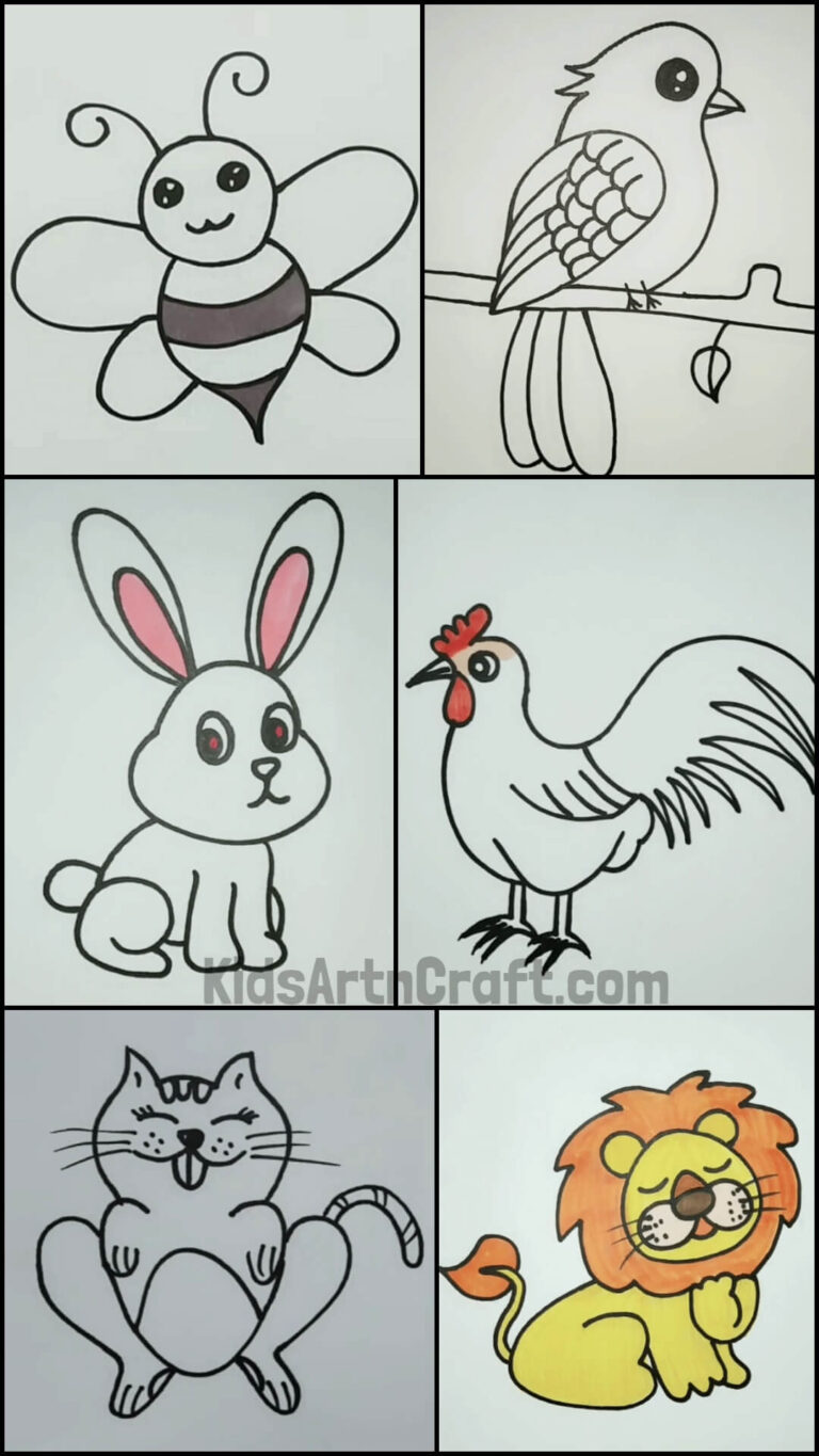 How to Make Animal Drawing Ideas for Kids - Kids Art & Craft
