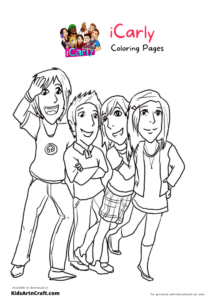 Icarly Coloring Pages For Kids – Free Printables - Kids Art & Craft