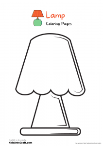 Lamp Coloring Pages for Kids - Kids Art & Craft