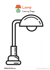 Lamp Coloring Pages for Kids - Kids Art & Craft