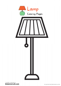 Lamp Coloring Pages for Kids - Kids Art & Craft