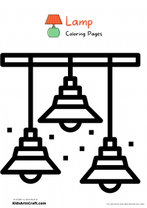 Lamp Coloring Pages for Kids - Kids Art & Craft