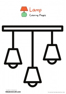 Lamp Coloring Pages for Kids - Kids Art & Craft