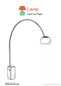 Lamp Coloring Pages for Kids - Kids Art & Craft