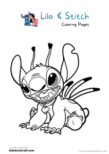 Lilo & Stitch Coloring Pages For Kids – Free Printables - Kids Art & Craft
