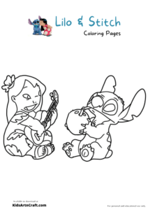 Lilo & Stitch Coloring Pages For Kids – Free Printables - Kids Art & Craft