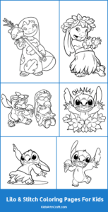 Lilo & Stitch Coloring Pages For Kids – Free Printables - Kids Art & Craft