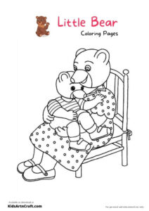 Little Bear Coloring Pages For Kids – Free Printables - Kids Art & Craft