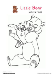 Little Bear Coloring Pages For Kids – Free Printables - Kids Art & Craft