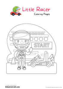 Little Racer Coloring Pages For Kids – Free Printables - Kids Art & Craft