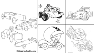 Little Racer Coloring Pages For Kids – Free Printables - Kids Art & Craft