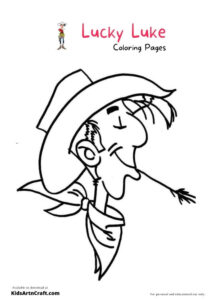 Lucky Luke Coloring Pages For Kids – Free Printables - Kids Art & Craft