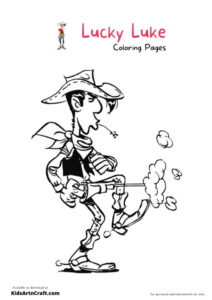 Lucky Luke Coloring Pages For Kids – Free Printables - Kids Art & Craft
