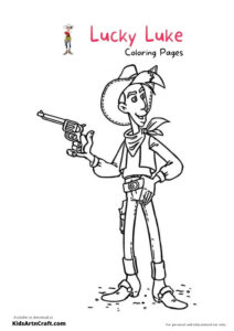 Lucky Luke Coloring Pages For Kids – Free Printables - Kids Art & Craft