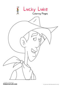 Lucky Luke Coloring Pages For Kids – Free Printables - Kids Art & Craft
