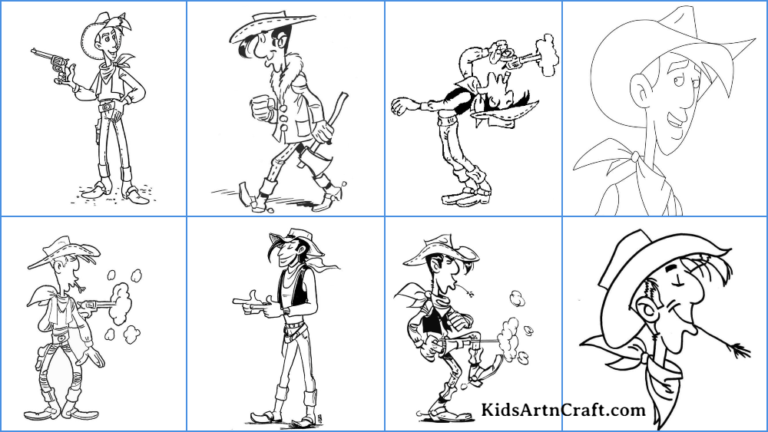 Lucky Luke Coloring Pages For Kids – Free Printables - Kids Art & Craft