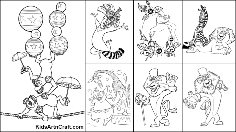 Madagascar Coloring Pages For Kids – Free Printables - Kids Art & Craft