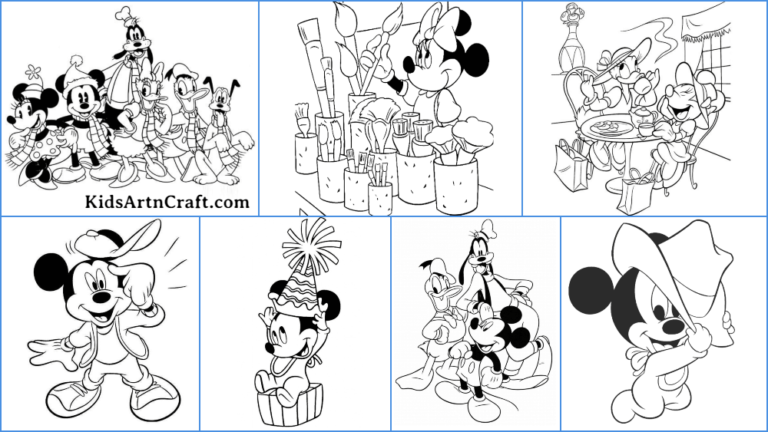Mickey Mouse Coloring Pages For Kids – Free Printables - Kids Art & Craft