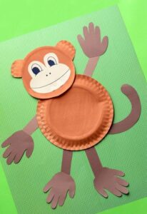 Monkey Paper Plate Crafts for Kids - Kids Art & Craft