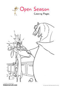 Open Season Coloring Pages For Kids – Free Printables - Kids Art & Craft