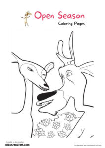 Open Season Coloring Pages For Kids – Free Printables - Kids Art & Craft