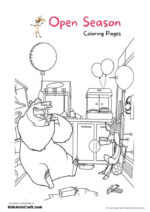 Open Season Coloring Pages For Kids – Free Printables - Kids Art & Craft