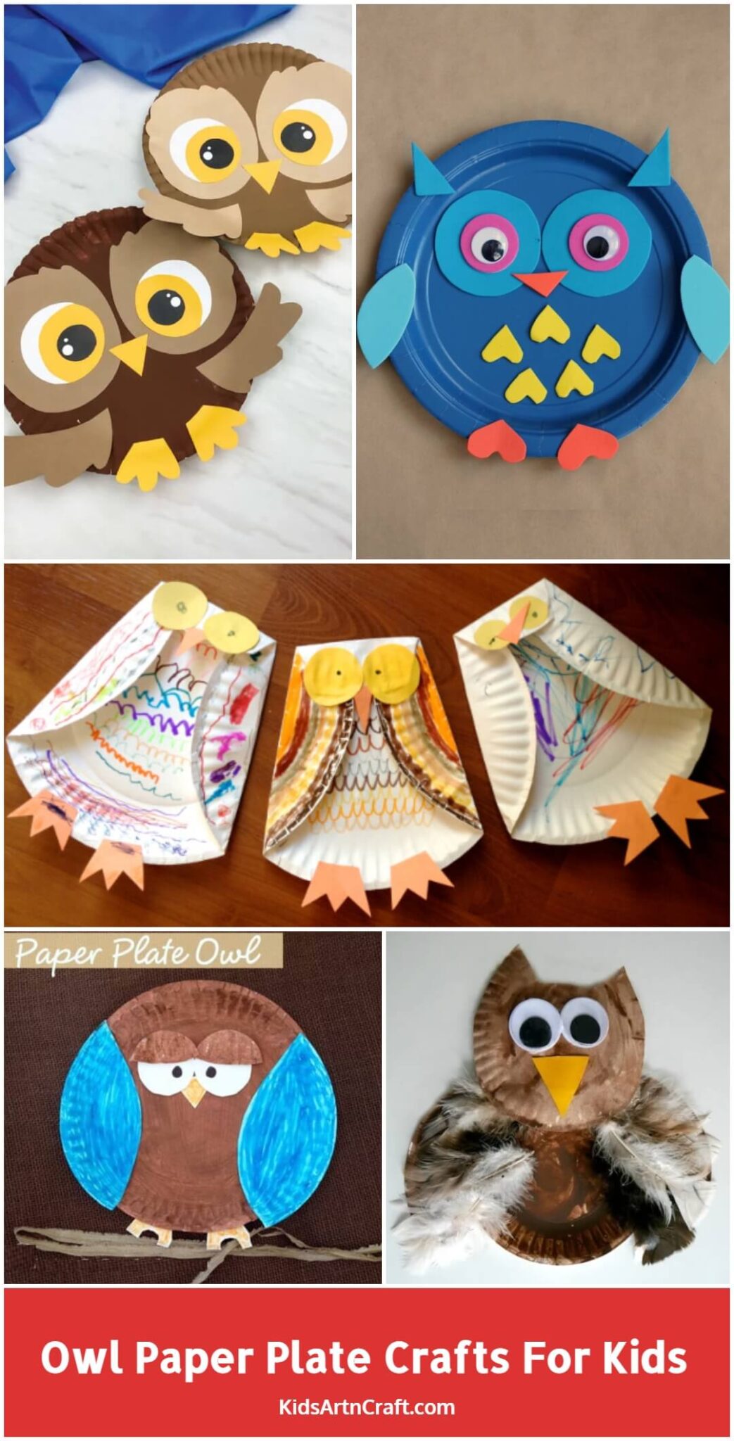 Owl Paper Plate Crafts for Kids - Kids Art & Craft