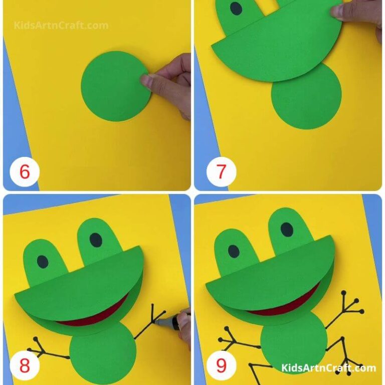 Paper Frog Craft for Kids – Step by Step Tutorial - Kids Art & Craft