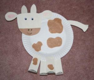 Cow Paper Plate Crafts for Kids - Kids Art & Craft