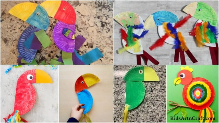 Parrot Paper Plate Crafts for Kids - Kids Art & Craft