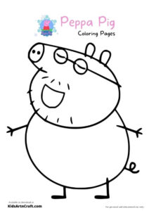Peppa Pig Coloring Pages For Kids – Free Printables - Kids Art & Craft