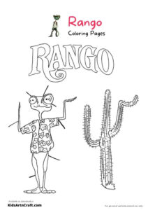 Rango Coloring Pages For Kids – Free Printables - Kids Art & Craft