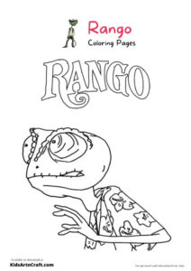 Rango Coloring Pages For Kids – Free Printables - Kids Art & Craft
