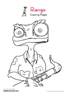 Rango Coloring Pages For Kids – Free Printables - Kids Art & Craft