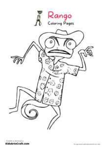 Rango Coloring Pages For Kids – Free Printables - Kids Art & Craft