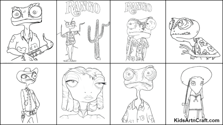 Rango Coloring Pages For Kids – Free Printables - Kids Art & Craft