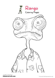 Rango Coloring Pages For Kids – Free Printables - Kids Art & Craft