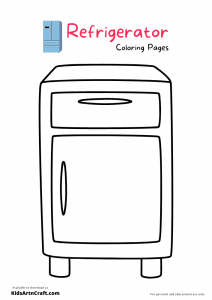Refrigerator Coloring Pages For Kids – Free Printables - Kids Art & Craft
