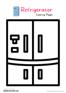 Refrigerator Coloring Pages For Kids – Free Printables - Kids Art & Craft