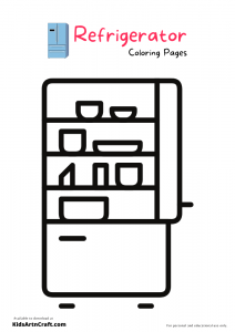 Refrigerator Coloring Pages For Kids – Free Printables - Kids Art & Craft