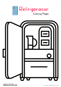 Refrigerator Coloring Pages For Kids – Free Printables - Kids Art & Craft