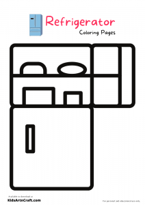 Refrigerator Coloring Pages For Kids – Free Printables - Kids Art & Craft