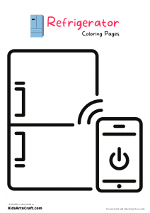 Refrigerator Coloring Pages For Kids – Free Printables - Kids Art & Craft
