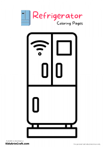Refrigerator Coloring Pages For Kids – Free Printables - Kids Art & Craft