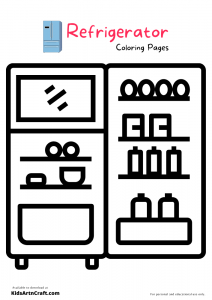 Refrigerator Coloring Pages For Kids – Free Printables - Kids Art & Craft