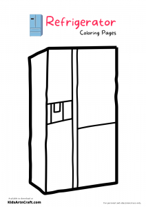 Refrigerator Coloring Pages For Kids – Free Printables - Kids Art & Craft