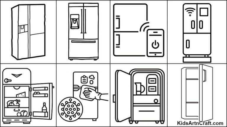 Refrigerator Coloring Pages For Kids – Free Printables - Kids Art & Craft
